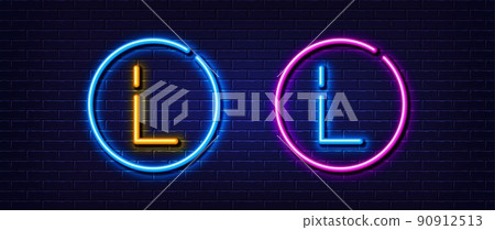 Initial letter L icon. Neon light line effect....-插圖素材 [90912513] - PIXTA圖庫