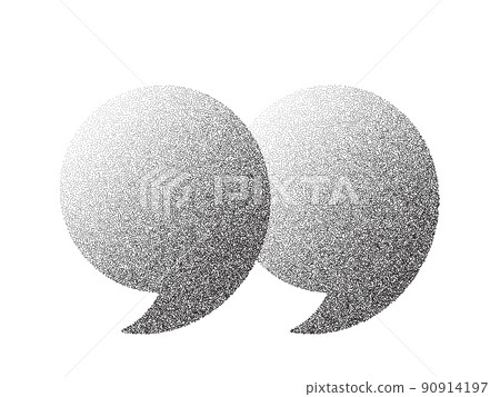 Dotwork pattern speech bubble. Black noise... - Stock Illustration ...