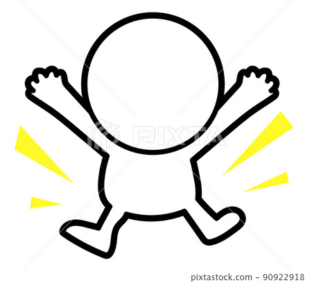 Illustration of two white people being overjoyed - Stock Illustration ...