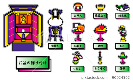Illustration material: Japanese Buddhist altar... - Stock Illustration ...