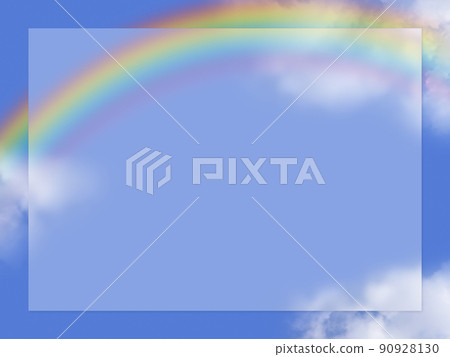 Rainbow and sky frame - Stock Illustration [90928130] - PIXTA