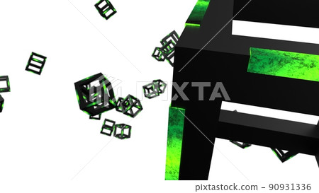 Bitcoin blockchain 3D concept illustration - Stock Illustration ...