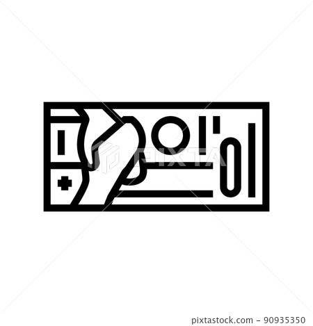 franc chf line icon vector illustration - Stock Illustration [90935350 ...