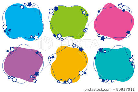 Loose and distorted shape pop star pattern... - Stock Illustration ...