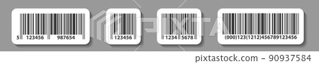 EAN code stickers, linear barcode set of... - Stock Illustration ...