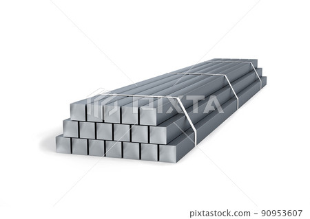 Stack of square bars isolated on white background - Stock Illustration ...
