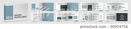 Multi-purpose Brand Guidelines template. Brand... - Stock Illustration ...
