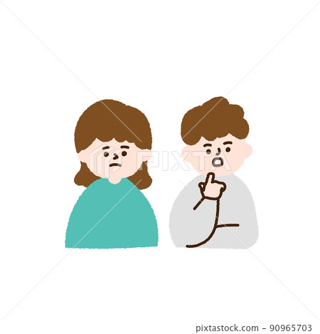고민하는 아이들 - 스톡일러스트 [90965703] - PIXTA