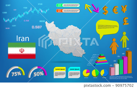 iran map info graphics - charts, symbols,... - Stock Illustration ...