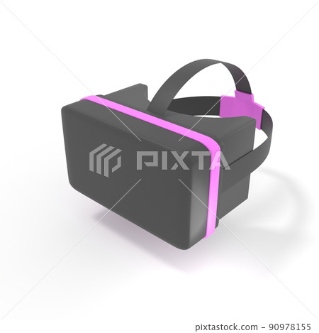3DCG of black and pink VR goggles - Stock Illustration [90978155] - PIXTA