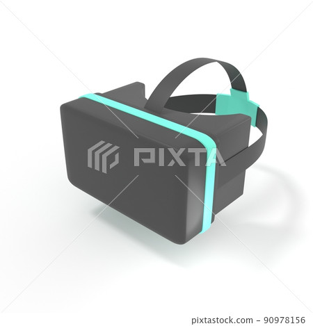 3DCG of black and blue VR goggles - Stock Illustration [90978156] - PIXTA