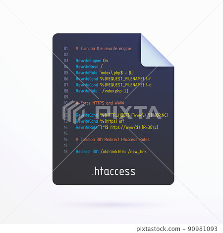 htaccess vector icon. Redirect root to another... - Stock Illustration [90981093] - PIXTA
