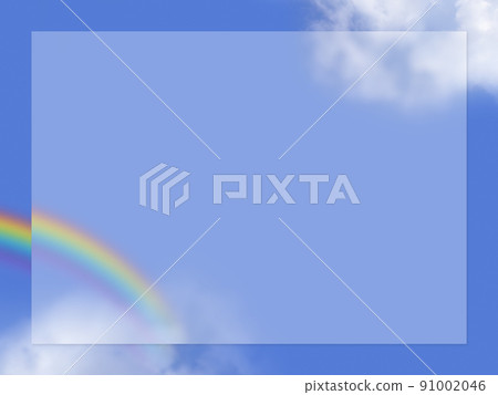 Rainbow and sky frame - Stock Illustration [91002046] - PIXTA