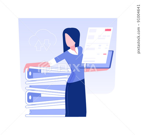 Filing online form isolated concept vector... - Stock Illustration ...