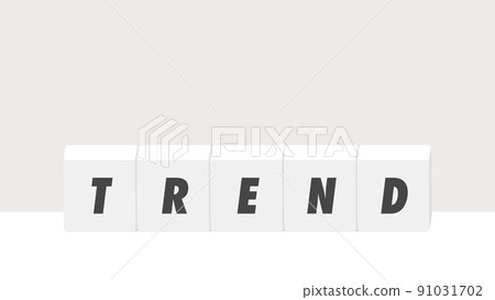 White block with TREND characters-Simple and... - Stock Illustration ...