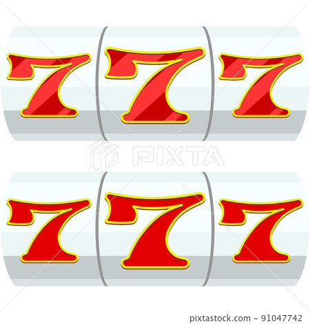 Illustration of Three Seven of Slots - Stock Illustration [91047742 ...