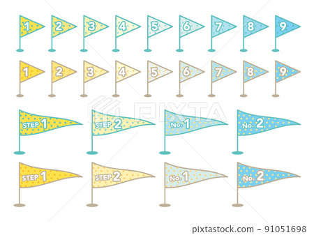 Numeric flag frameset - Stock Illustration [91051698] - PIXTA
