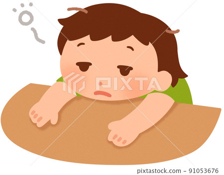 Lethargic girl - Stock Illustration [91053676] - PIXTA