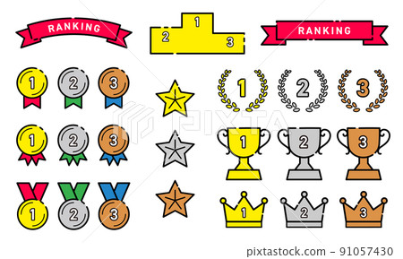 Ranking icon set - Stock Illustration [91057430] - PIXTA
