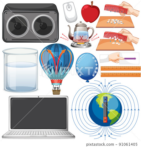 Different types of science equipments - Stock Illustration [91061405 ...