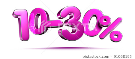 Pink 10-30 Percent. - Stock Illustration [91068195] - PIXTA
