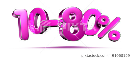 Pink 10-80 Percent. - Stock Illustration [91068199] - PIXTA