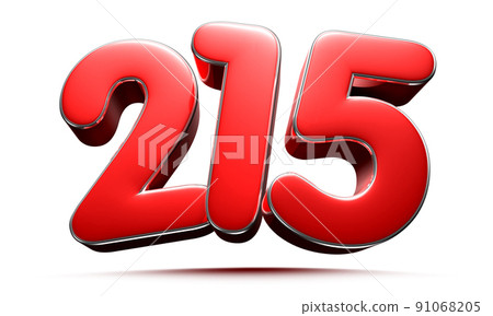 Number 215 red. - Stock Illustration [91068205] - PIXTA