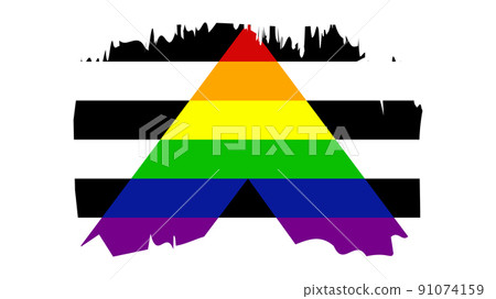 Straight Allies pride flag. LGBT community flag. - Stock Illustration ...
