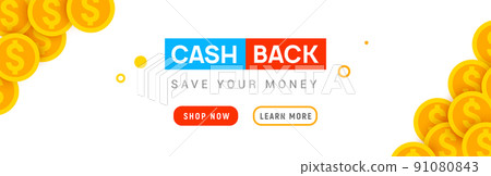 Cash back offer banner design. Promotion refund... - Stock Illustration ...