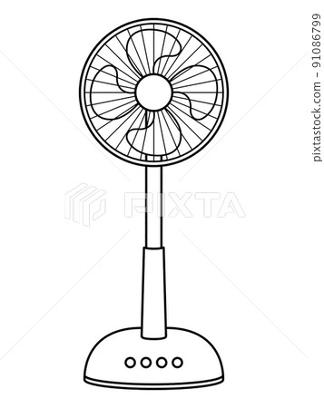 Fan / line drawing - Stock Illustration [91086799] - PIXTA