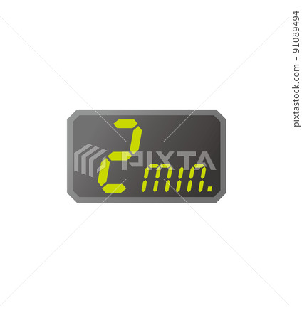 Simple digital 2 minute timer clock icon - Stock Illustration [91089494 ...