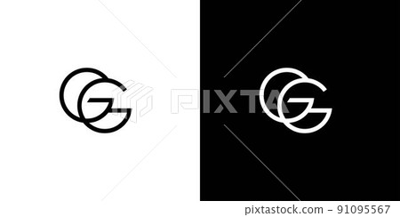 Modern and unique letter GG initials logo design - Stock Illustration ...