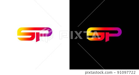 Modern and elegant letter SP initial logo design - Stock Illustration ...