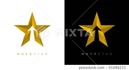 Modern and elegant move star logo design - Stock Illustration [91098231 ...