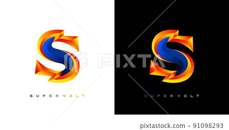 Modern and sophisticated letter S super voltage... - Stock Illustration ...