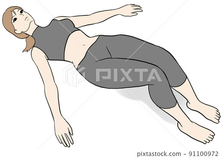 Training start position with knees on his back - Stock Illustration ...