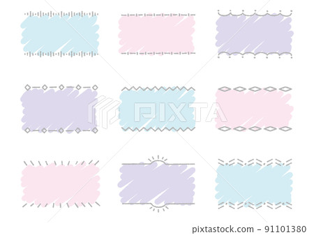 Handwritten frame set (rough lines) - Stock Illustration [91101380] - PIXTA