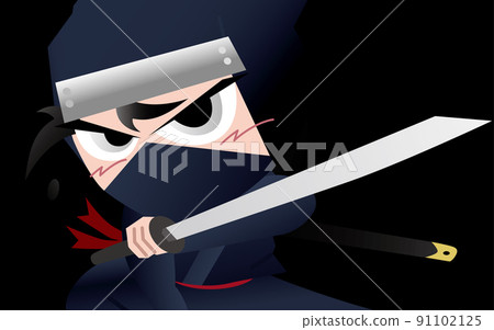 Ninja sword background black - Stock Illustration [91102125] - PIXTA