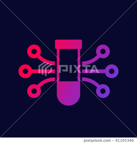lab sample analysis vector icon - Stock Illustration [91105340] - PIXTA