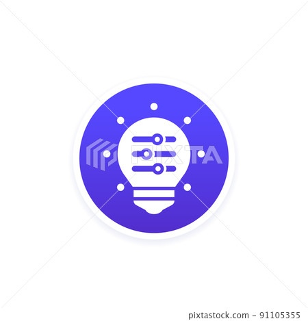 smart led light control icon for apps - Stock Illustration [91105355 ...