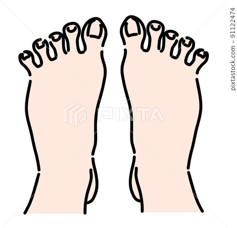 Illustration of stretching with the toes open - Stock Illustration ...