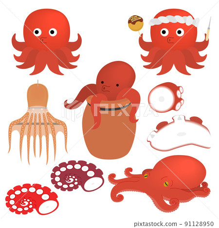 Tako illustration set - Stock Illustration [91128950] - PIXTA
