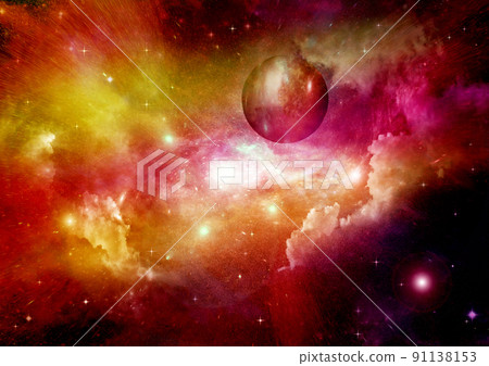 galaxy in a free space. 3D rendering - Stock Illustration [91138153 ...