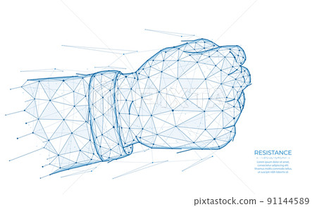 Abstract vector illustration of a fist... - Stock Illustration ...