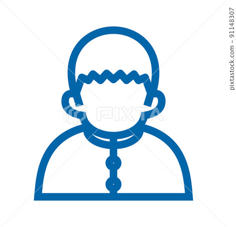 Male student line drawing icon - Stock Illustration [91148307] - PIXTA