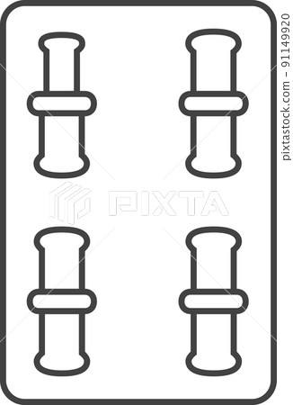 Line drawing mahjong tile illustration icon... - Stock Illustration ...