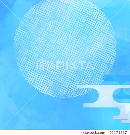 Refreshing light blue Japanese background - Stock Illustration ...