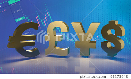 The gold money symbol on chart background for... - Stock Illustration ...