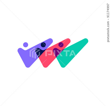 Business icon, association of people - Stock Illustration [91174997 ...