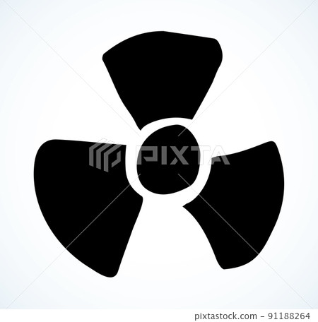 Radiation sign. Vector drawing icon - Stock Illustration [91188264] - PIXTA